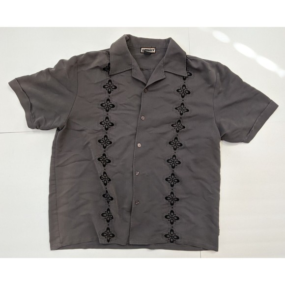 YMLA | Shirts | Vintage Ymla Grey Button Down Lounge Shirt Mens Medium ...